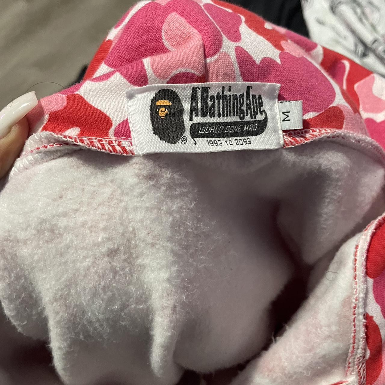 REAL pink bape jacket! size medium, willing to... - Depop