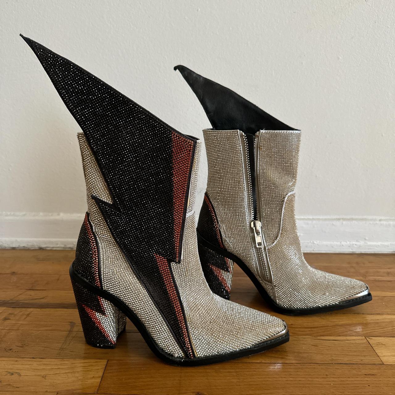 dolls kills sheriff shine cowboy boots in noir... | Depop