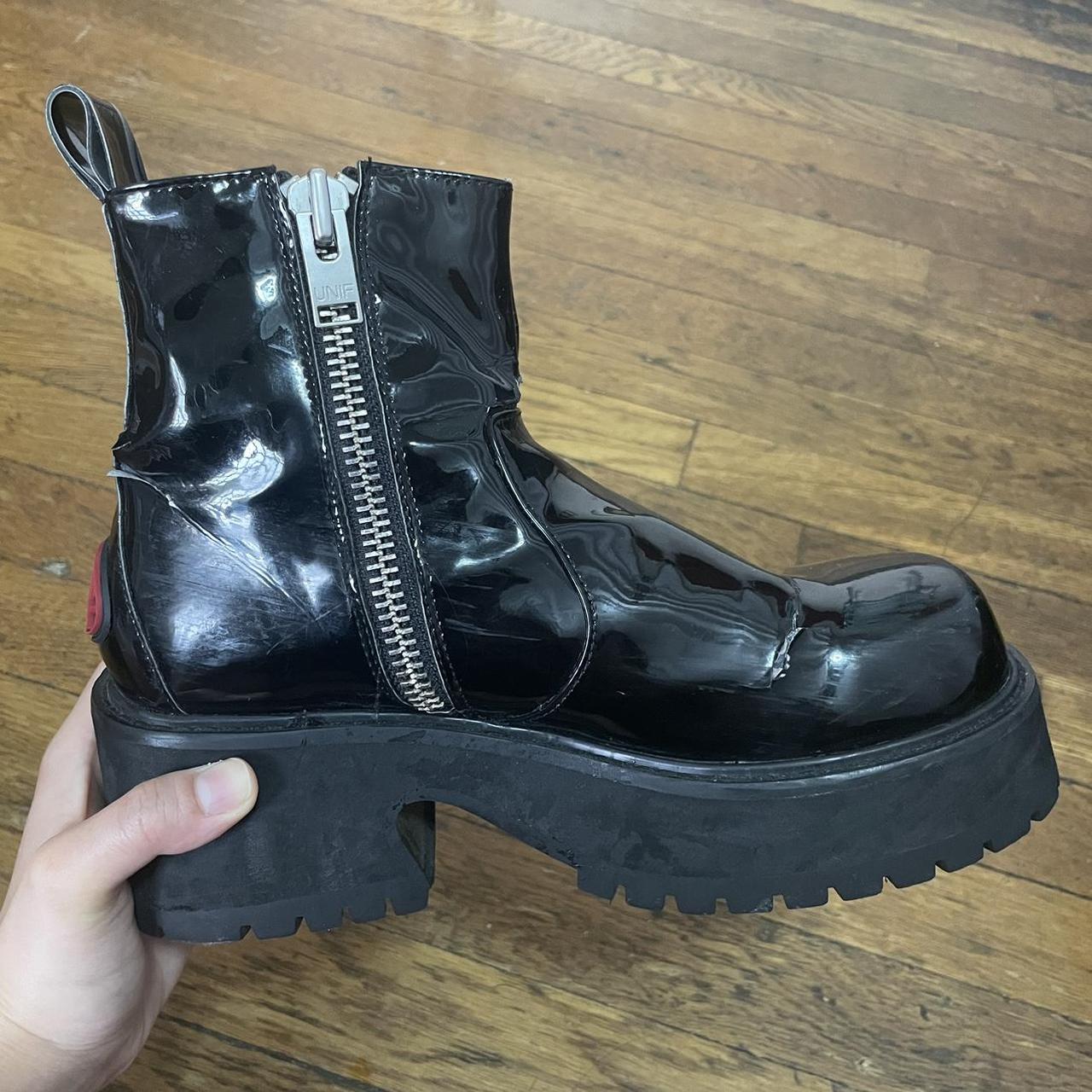 black unif dada boots kills me to sell these but i... - Depop