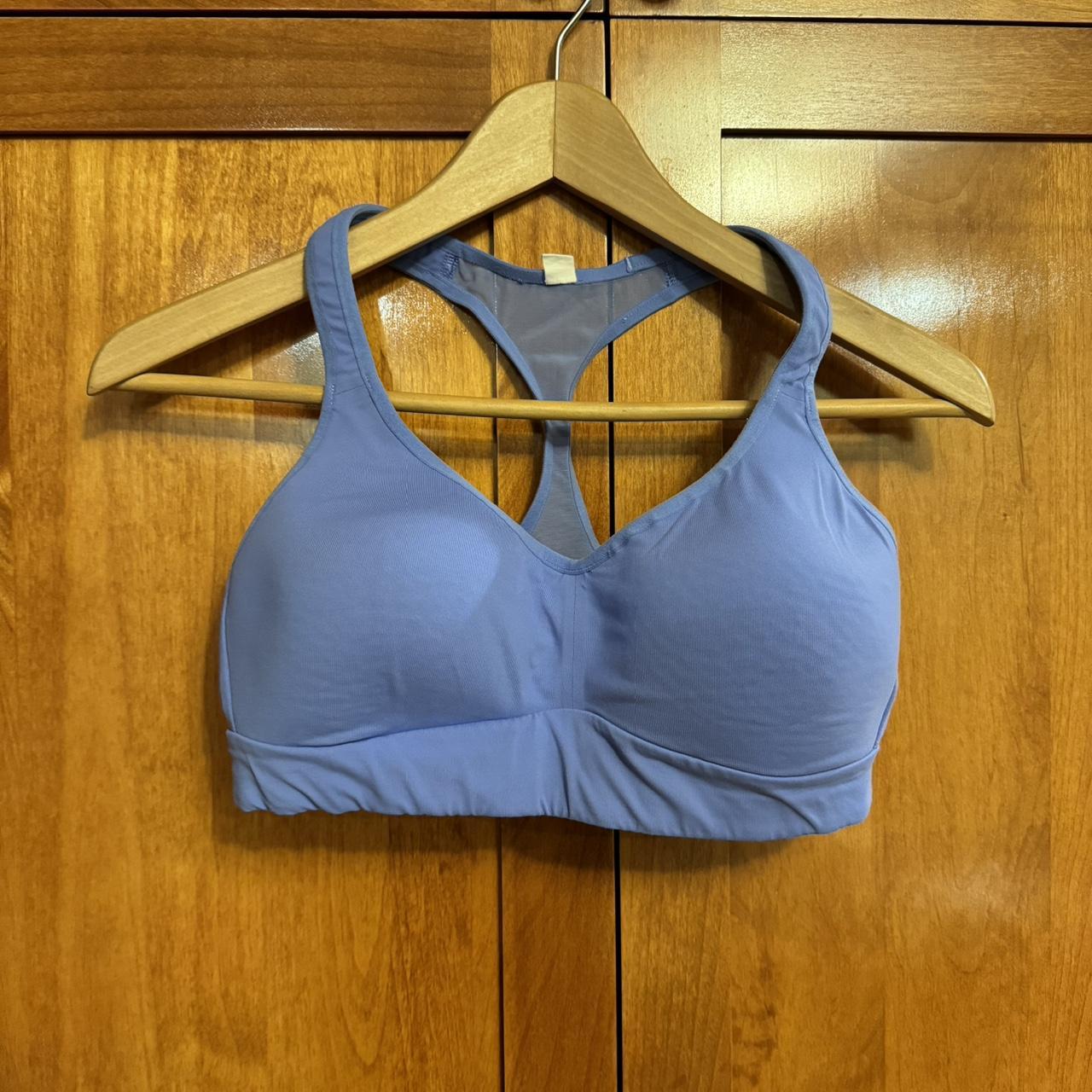 size 6 lululemon exercise bra; used, like new; lavender - Depop