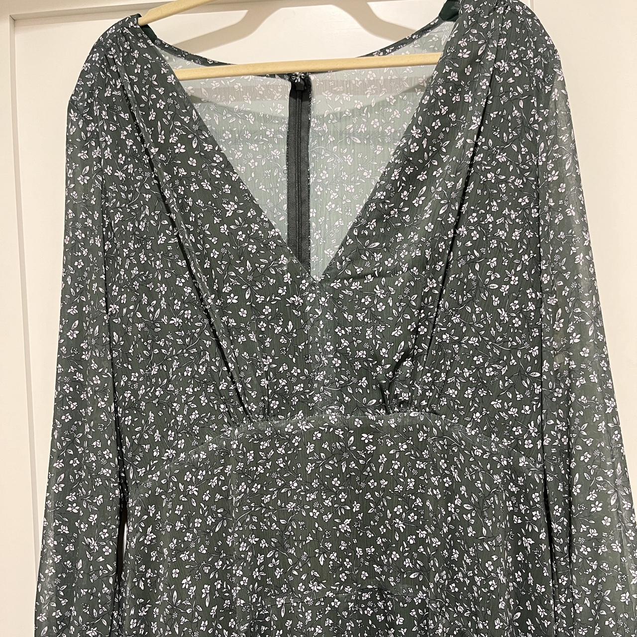 Jenny Yoo Rumi Dress (Olive Print) - Depop