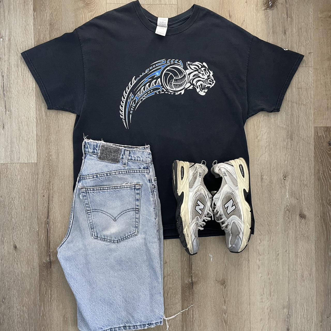 Vintage Jnco Style Tee Fire front and back hit... - Depop