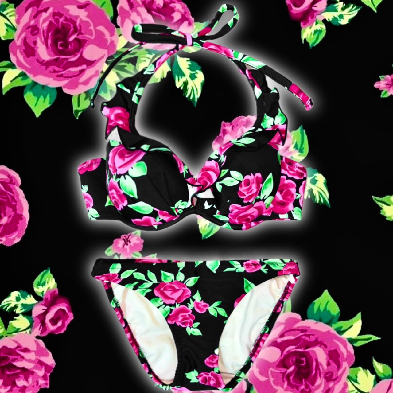 MARS style Japanese agejo gyaru floral pattern rose... | Depop