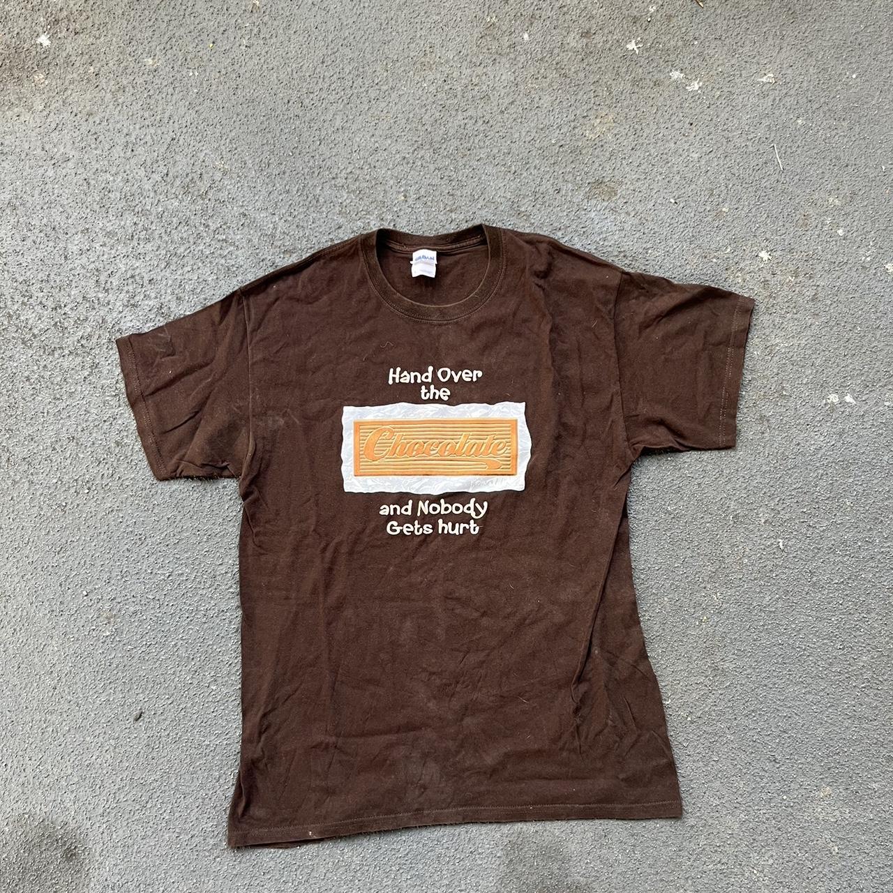 Funny Chocolate Tee -Cool Front Graphic -Mint Condition - Depop