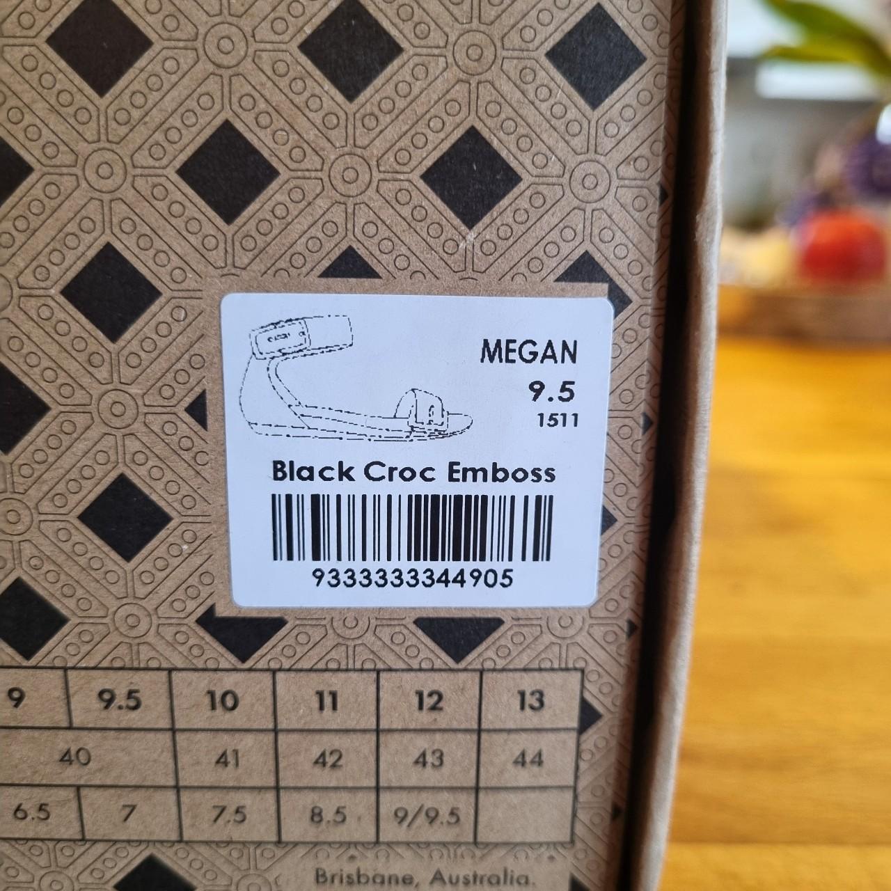 Frankie4 Black Croc Emboss Megan size AU9.5 EU40... - Depop