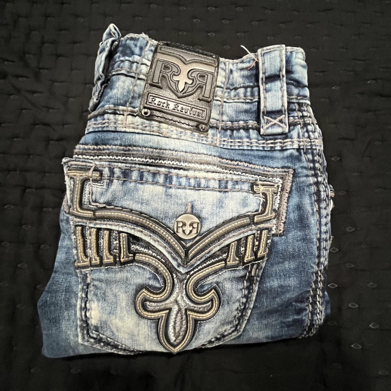 Blue men’s rock revival jeans size 31 | Depop