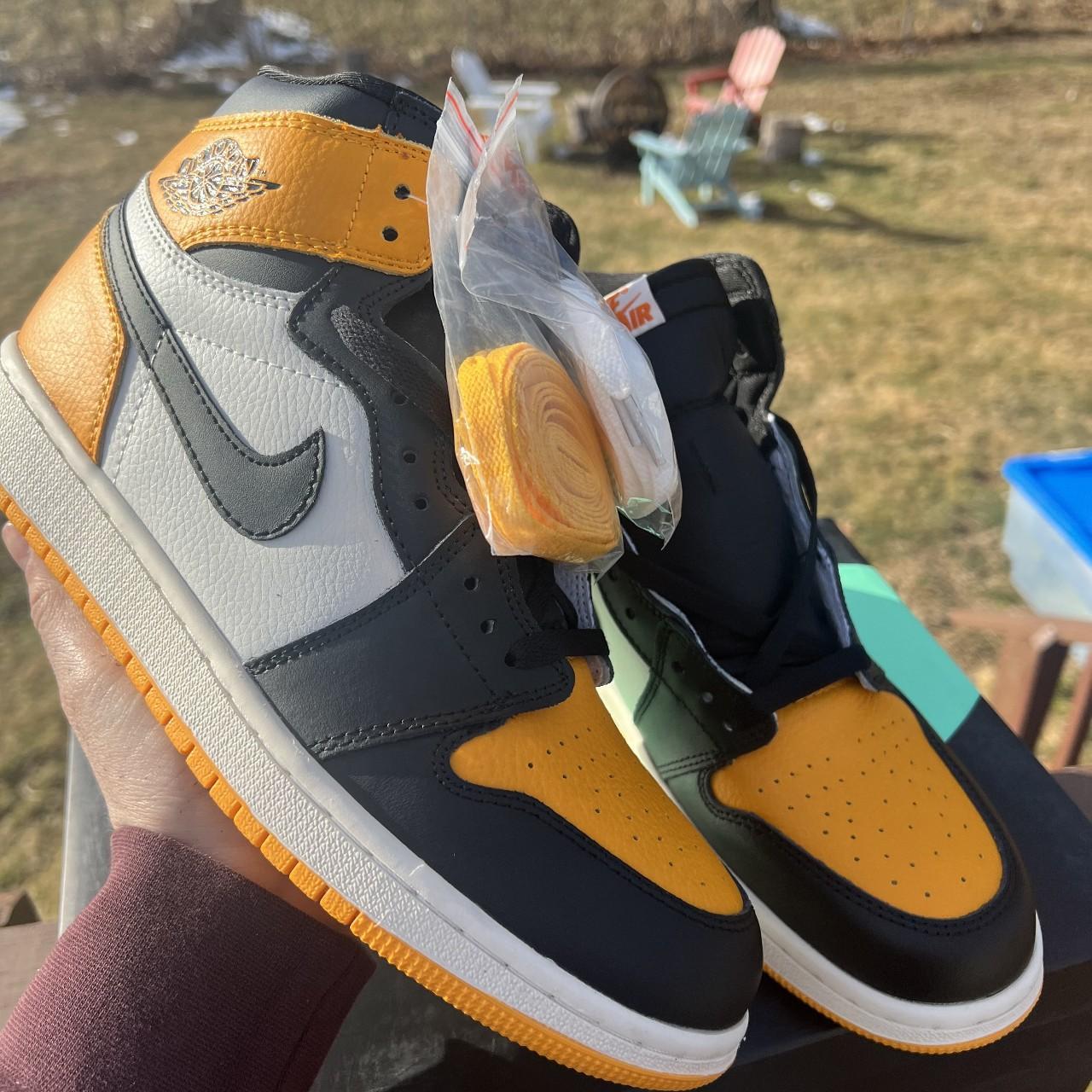 Jordan 1 yellow toe 💛 Size 9.5 Rep Box Comes with... - Depop