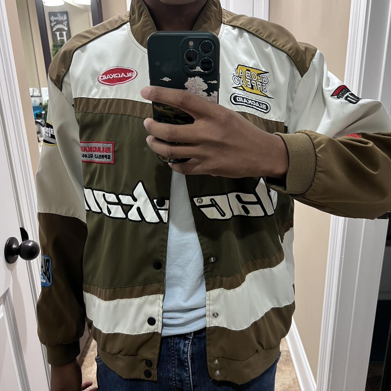 Brown Aelfric Eden Racing Jacket brown / defective... - Depop