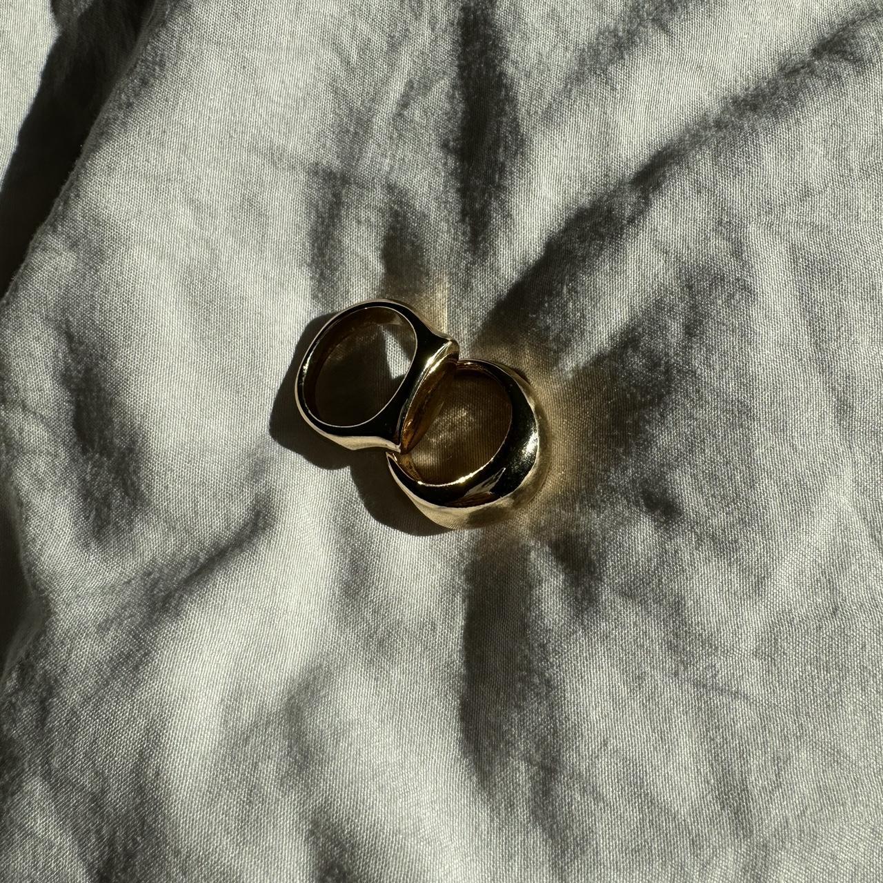 2 pc gold plated rings from SHEIN. - Depop