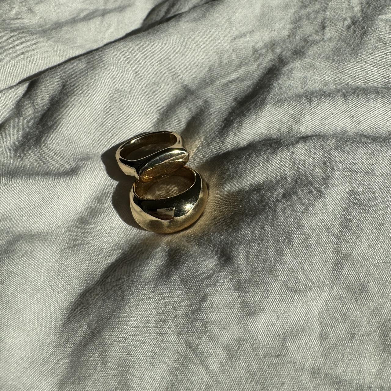 2 pc gold plated rings from SHEIN. - Depop