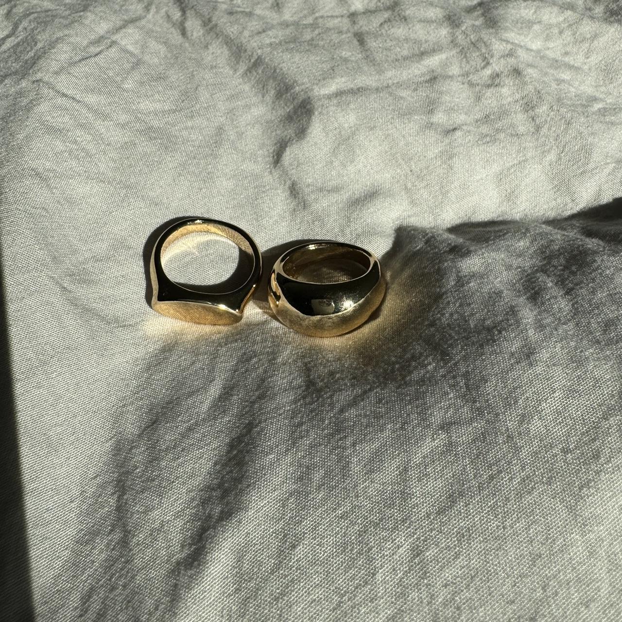 2 pc gold plated rings from SHEIN. - Depop