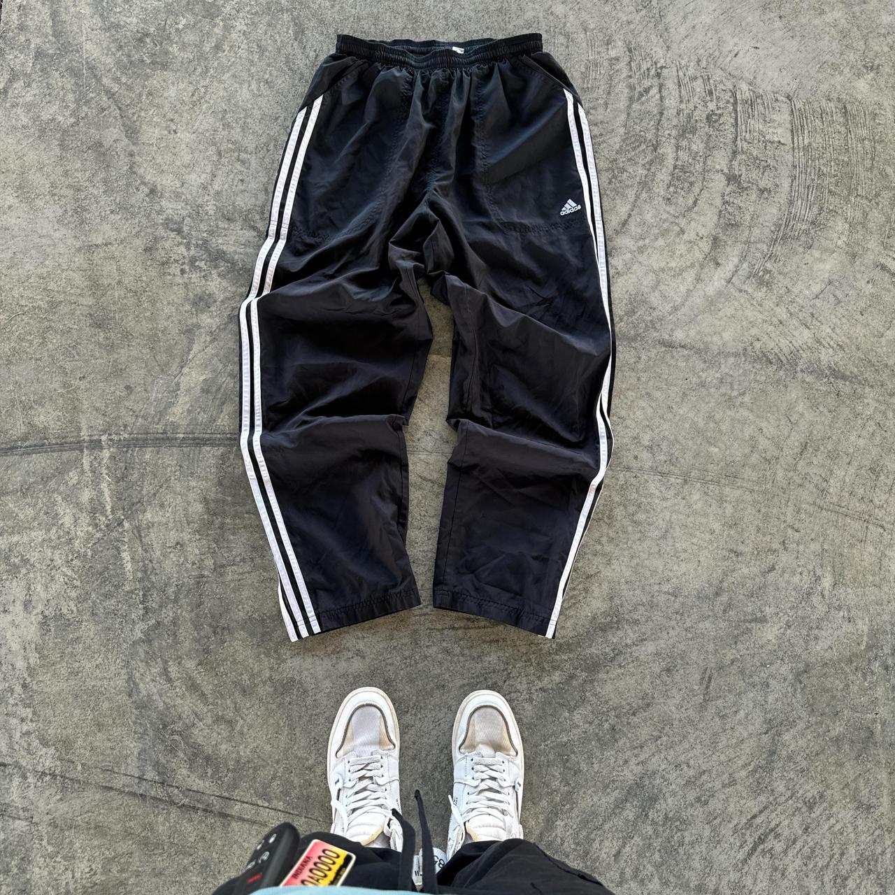 Adidas Track Pants - size m - zippers on bottom... - Depop