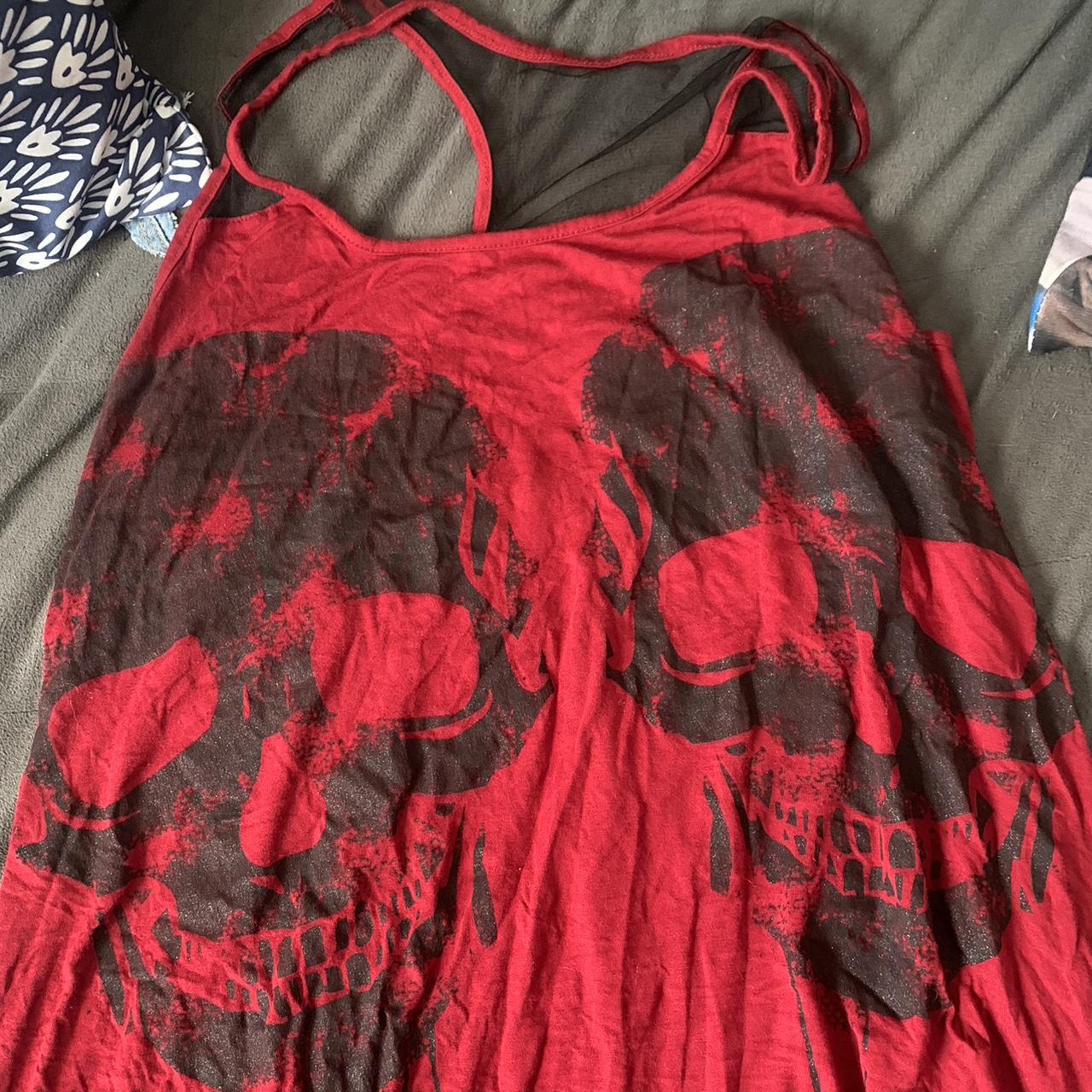 Hot topic skull tank top - Depop