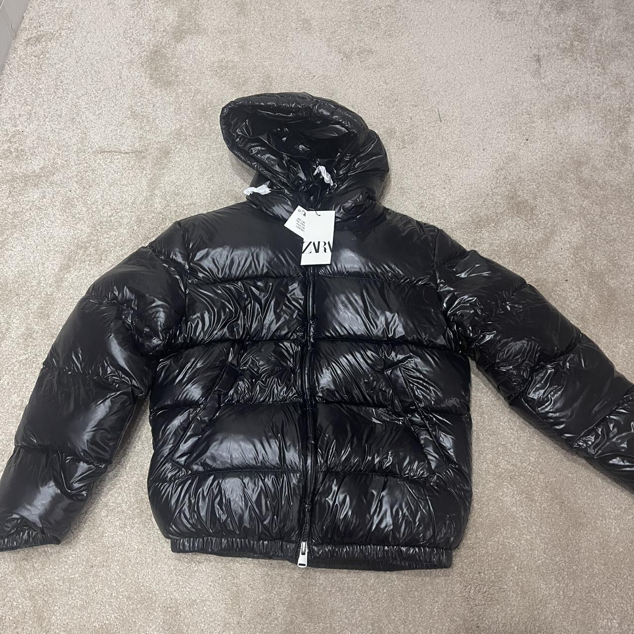 viral Black Zara puffer jacket #pufferjacket new... | Depop