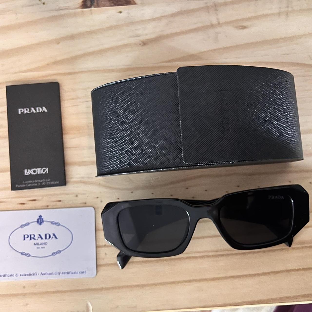 Authentic Prada sunglasses with authentication card.... - Depop