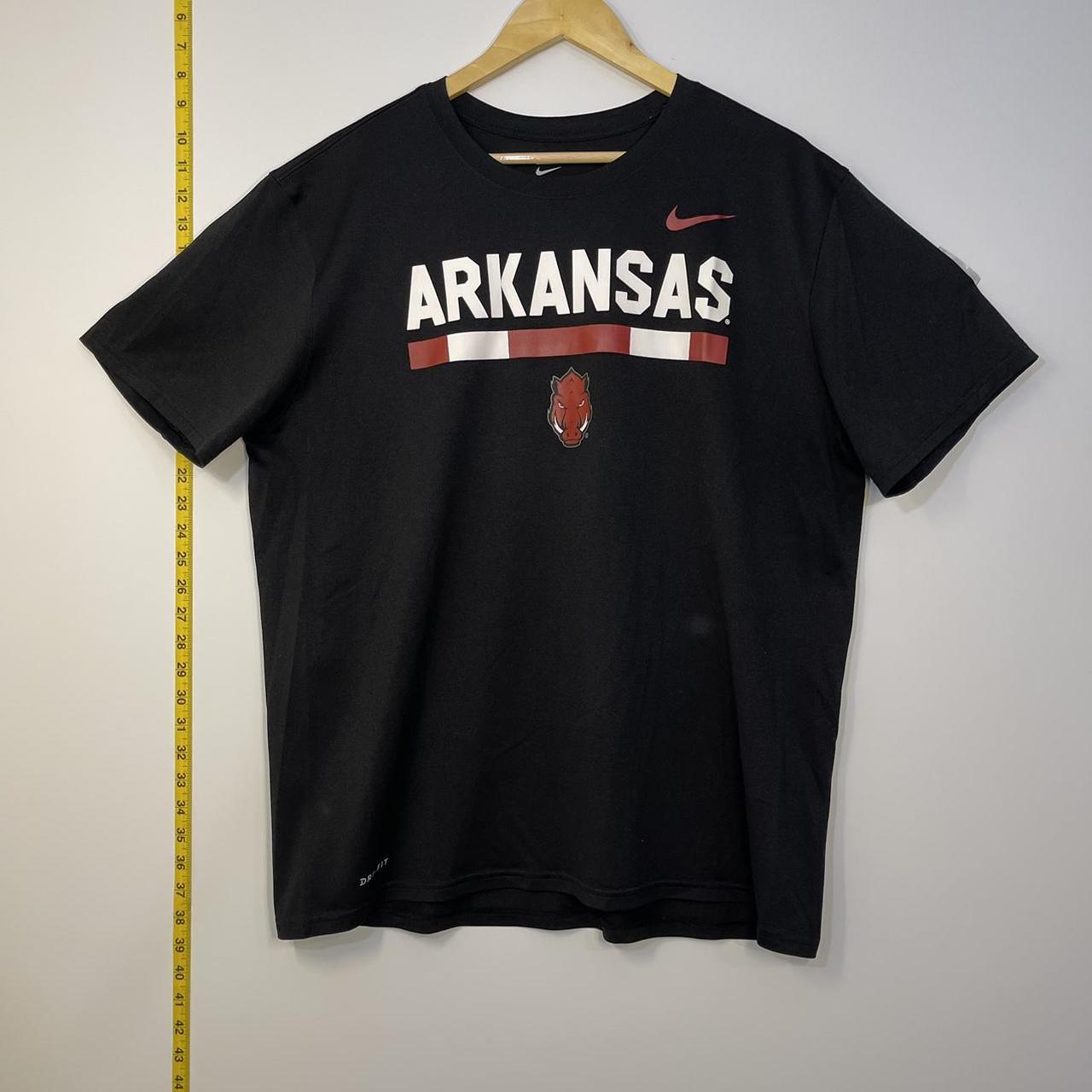 Arkansas Razorbacks Football NCAA dri fit t-shirt XL... - Depop