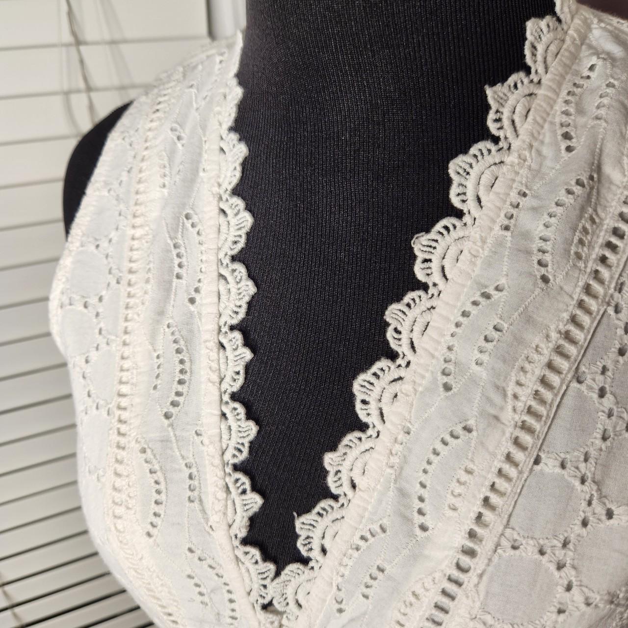 NWT French Connection Eyelet Lace Mini A-Line Dress... - Depop