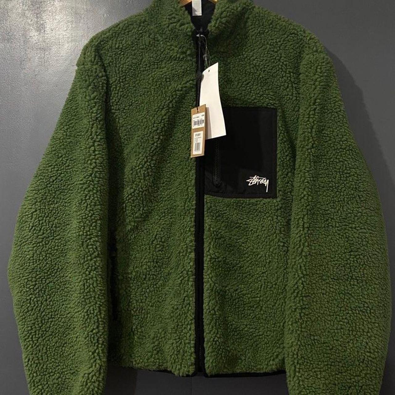 -Green stussy 8 ball fleece 🎱 -Mint condition... - Depop