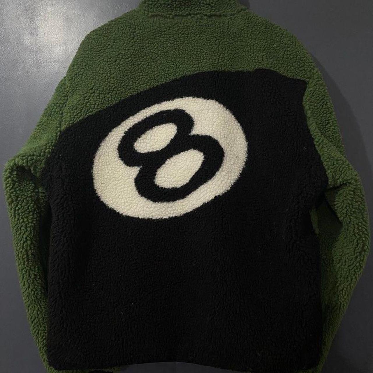 -Green stussy 8 ball fleece 🎱 -Mint condition... - Depop