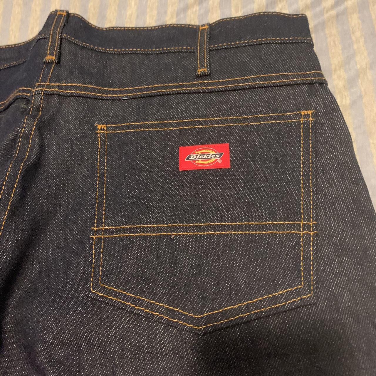 Vintage Dickies wide leg denim jeans with baggy fit.... - Depop