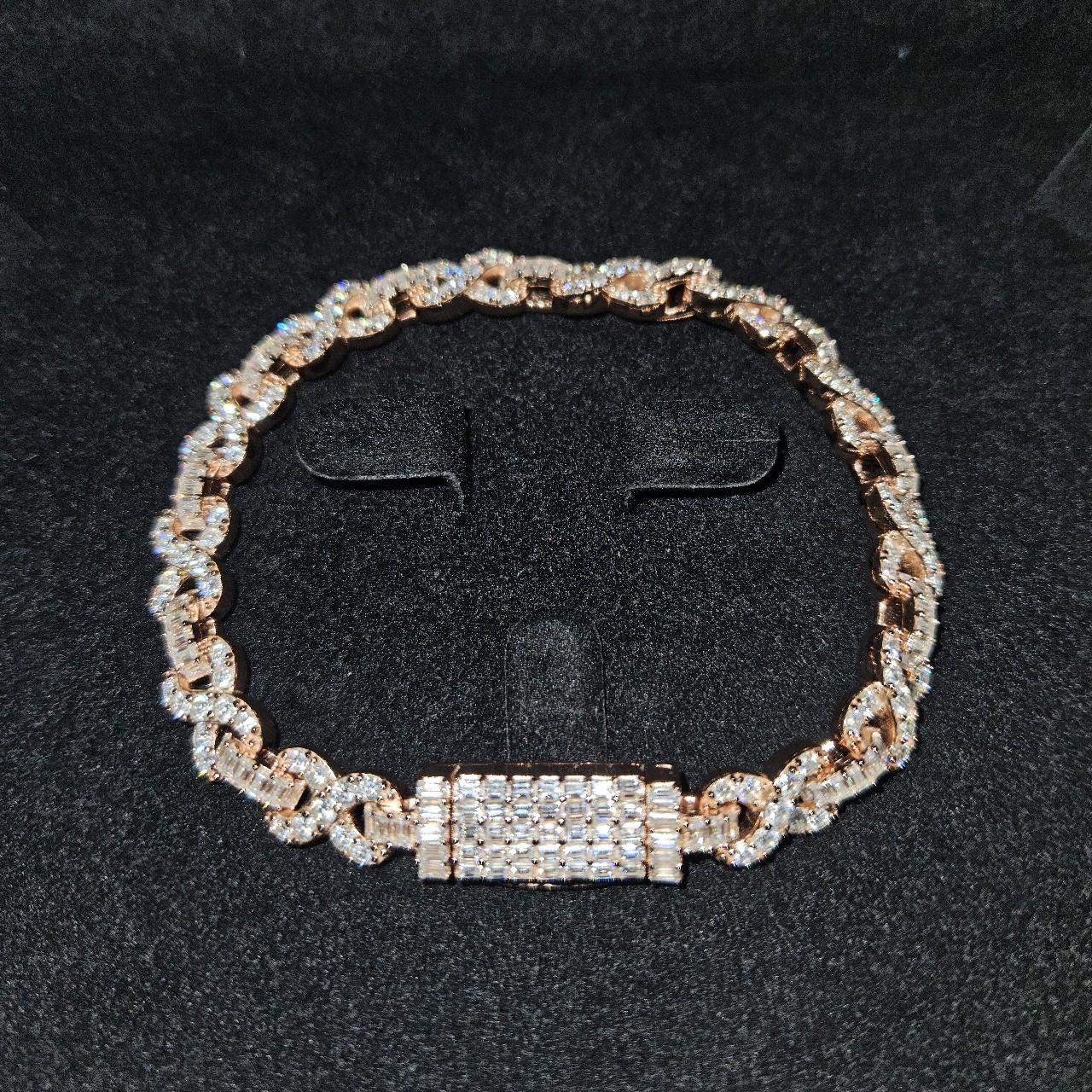 Genuine 925 Sterling Silver 'Infinity Link' Bracelet... | Depop