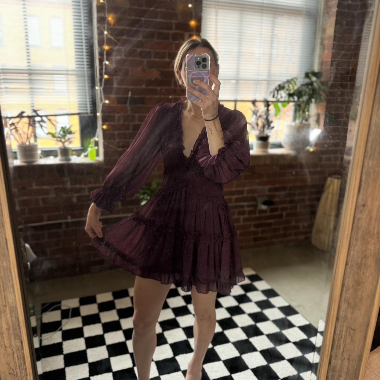 Purple open back dress Love this dress so much, but... - Depop