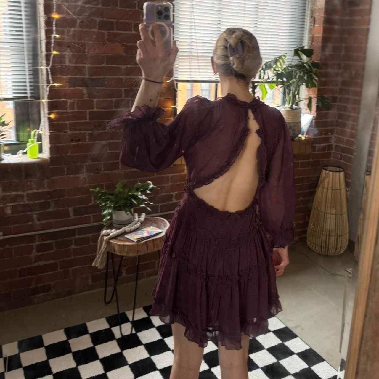 Purple open back dress Love this dress so much, but... - Depop