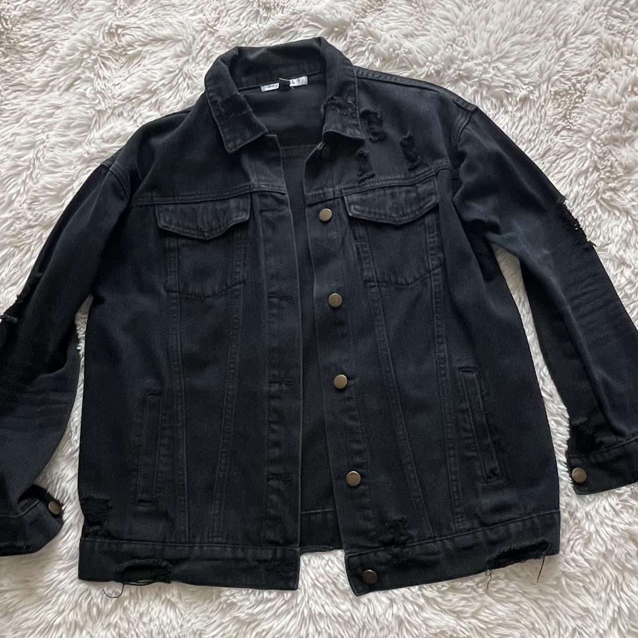Small black denim jacket. Only worn a few times. | Depop