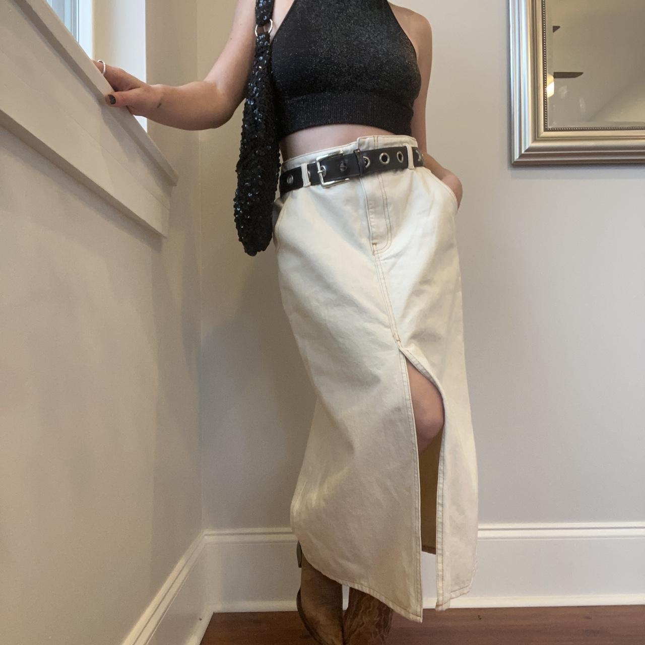 Long Jean Skirt 🤍 New With Tags Originally 100 Depop
