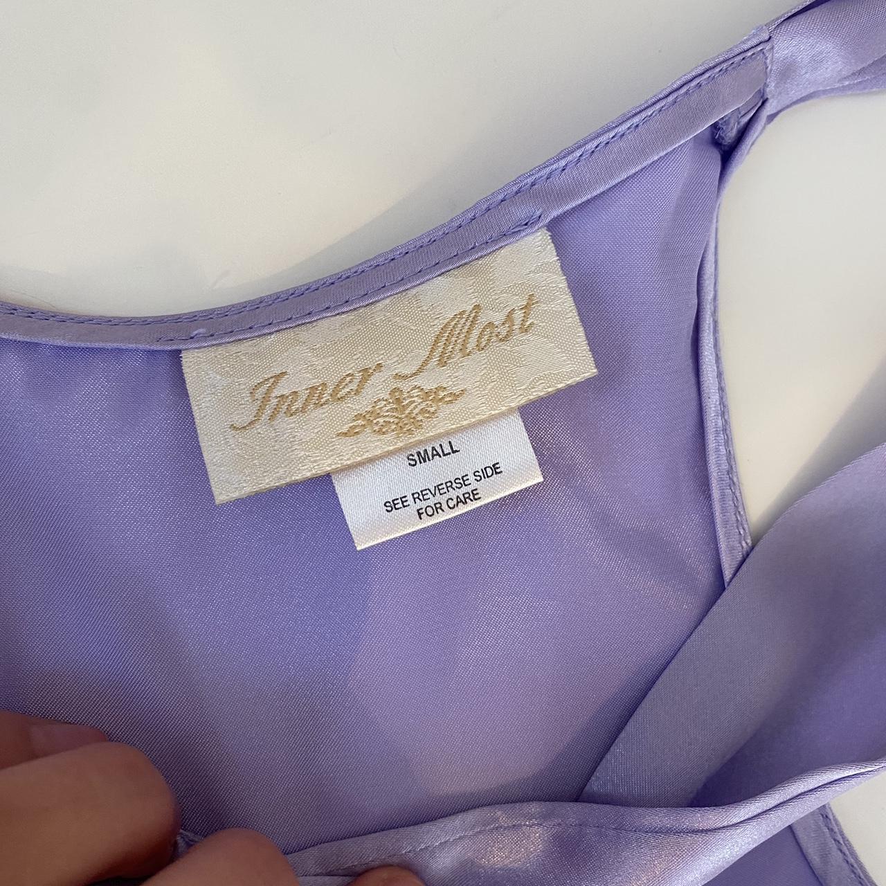 Silky purple dress 💜 vintage lingerie, size small :) - Depop