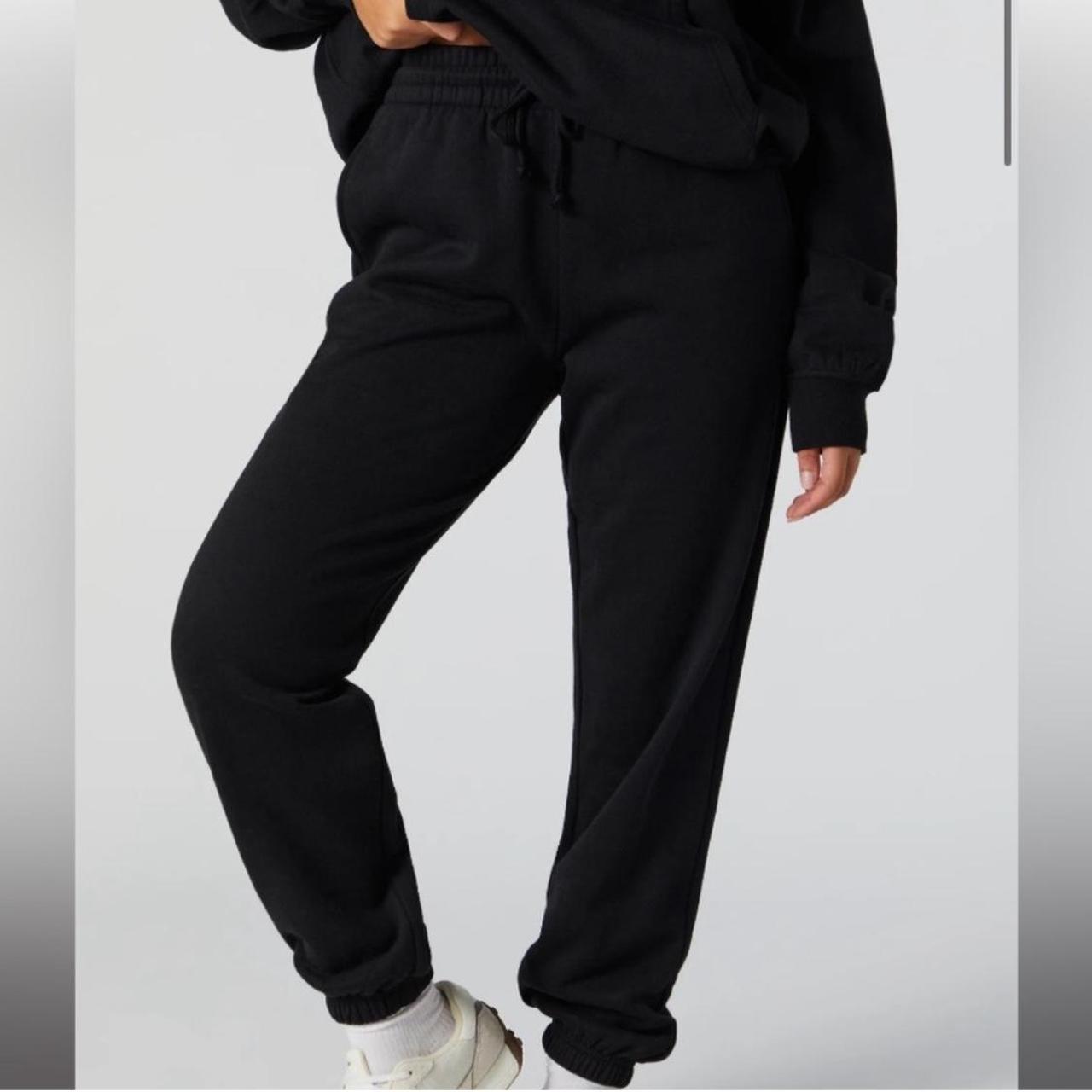 Charlotte Russe Plain Black Sweatpants Size: Medium... - Depop