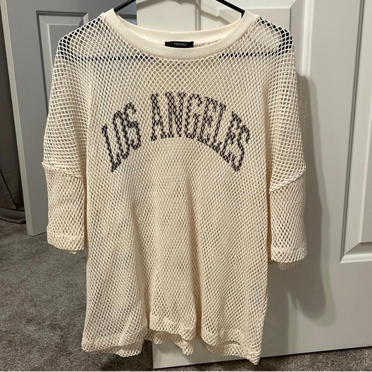 Forever21 Fishnet Los Angeles Swimsuit Coverup Size:... - Depop