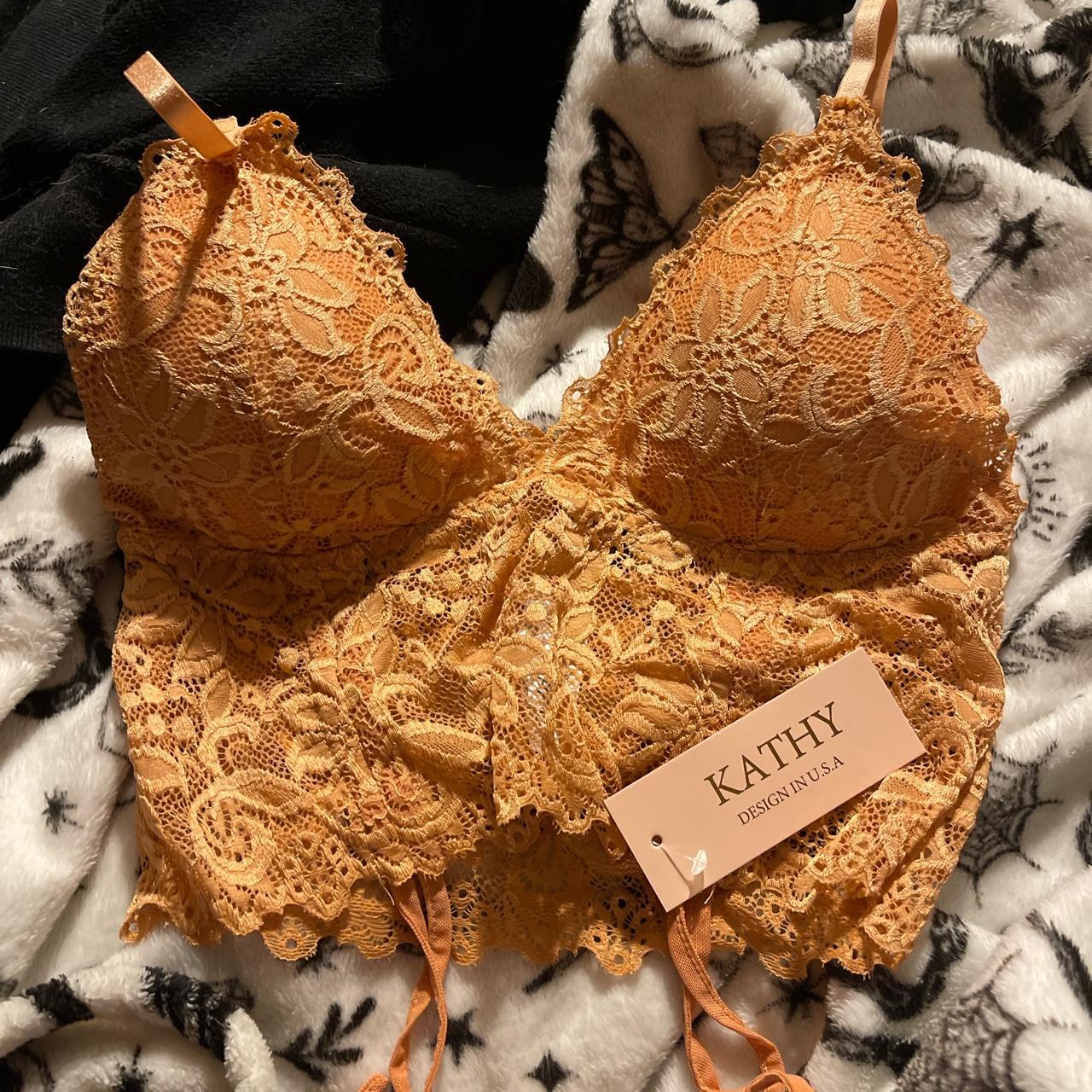 kathy design in u.s.a bralette top, unworn with tags... - Depop