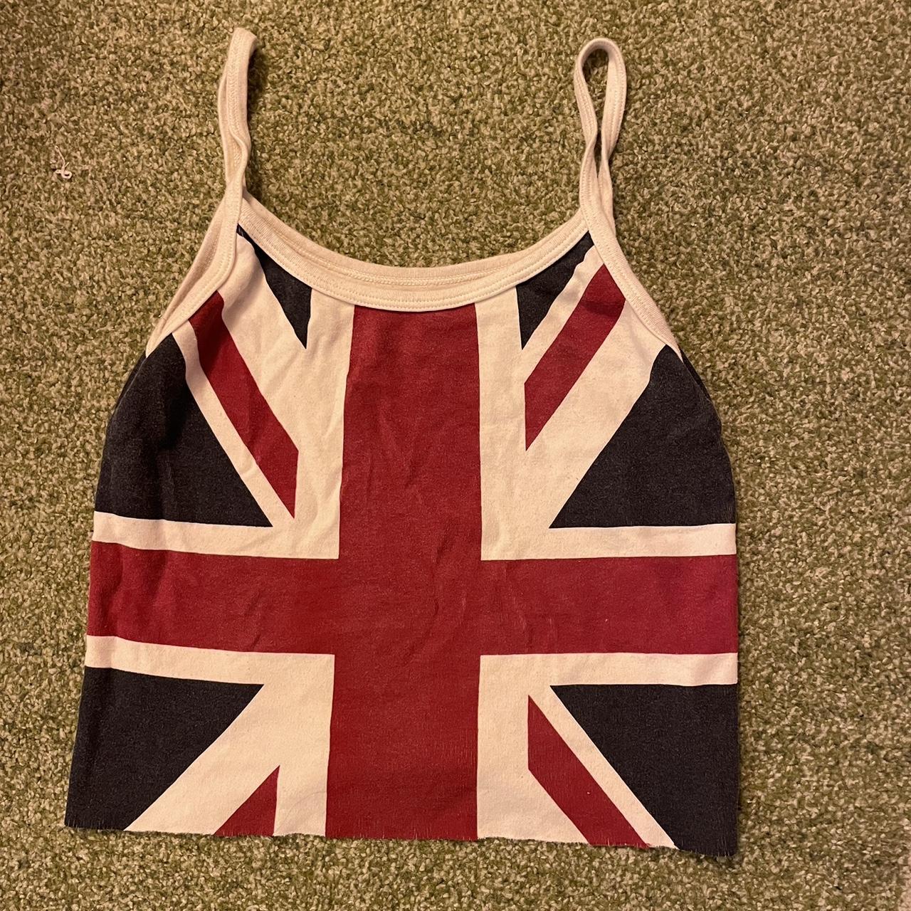 BRANDY MELVILLE BRITISH FLAG TANK - Depop