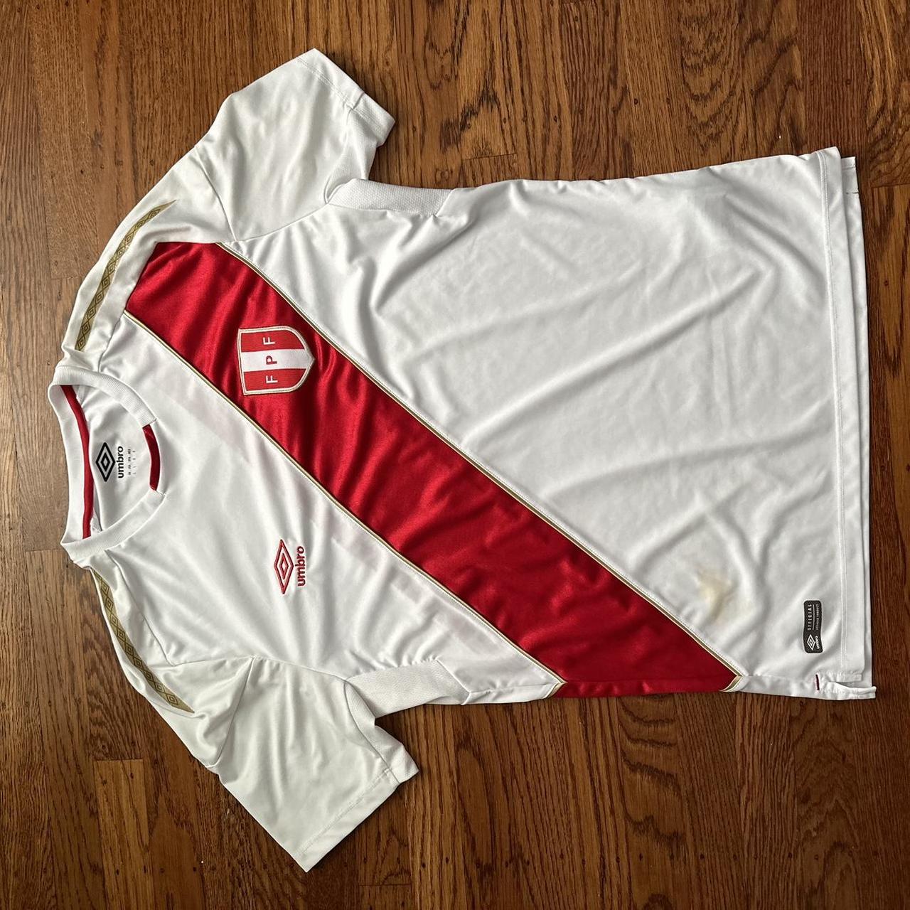 2010 Peru National Soccer Team Home Kit - white and... | Depop
