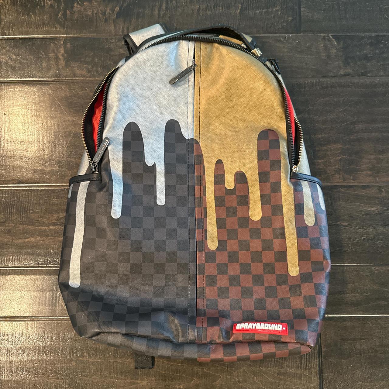 NEVER USED SPRAYGROUND Backpack, gold and silver,... | Depop