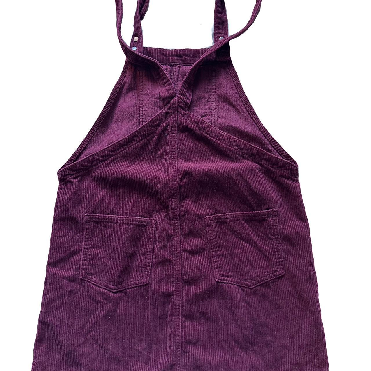 Kendall & Kylie Overall Dress Corduroy Wine Fall S - Depop