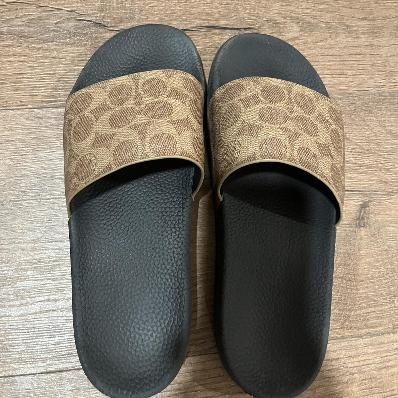 Size 9 women’s coach slides brand new, used once... - Depop