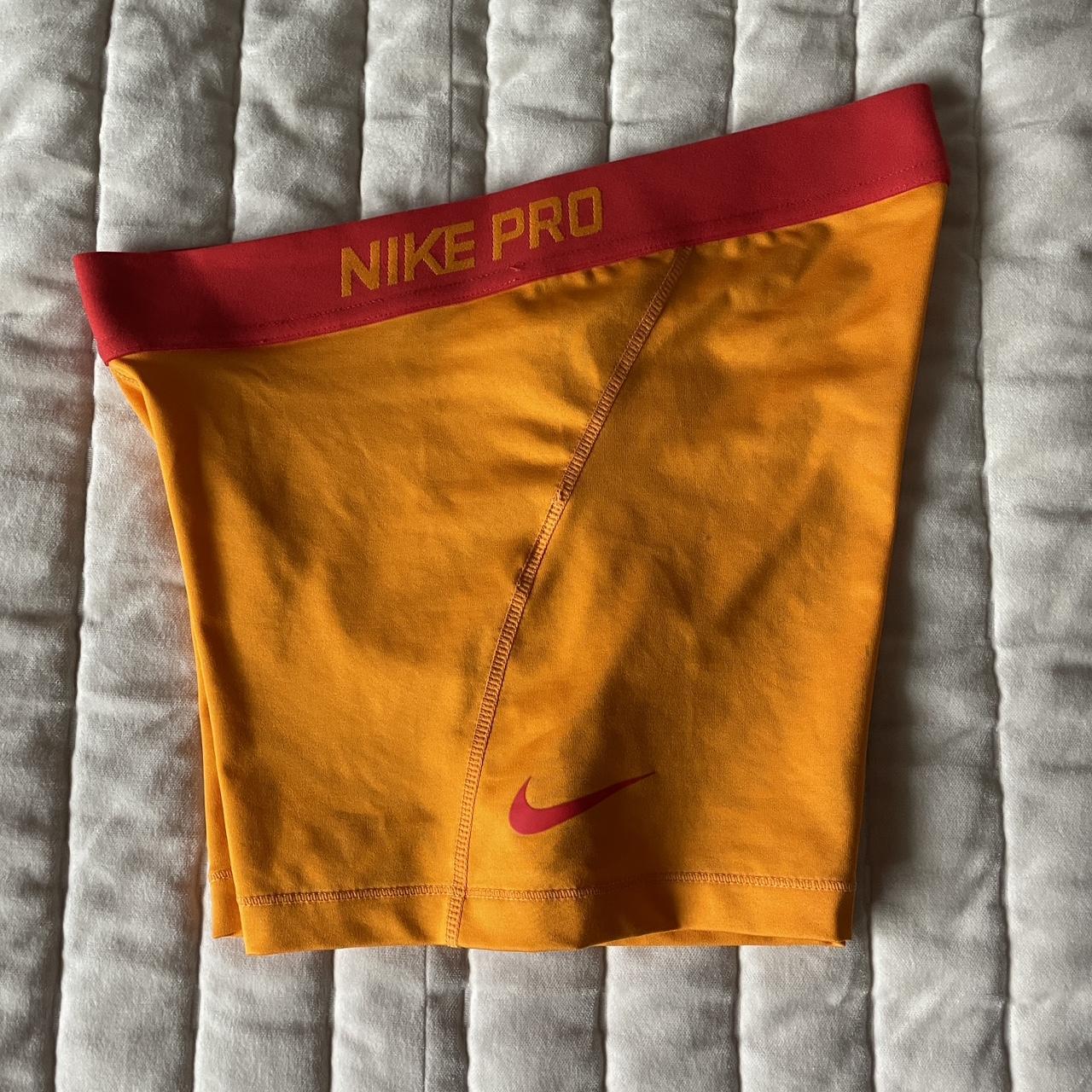 Orange & Red Nike Pros Size Medium - Depop