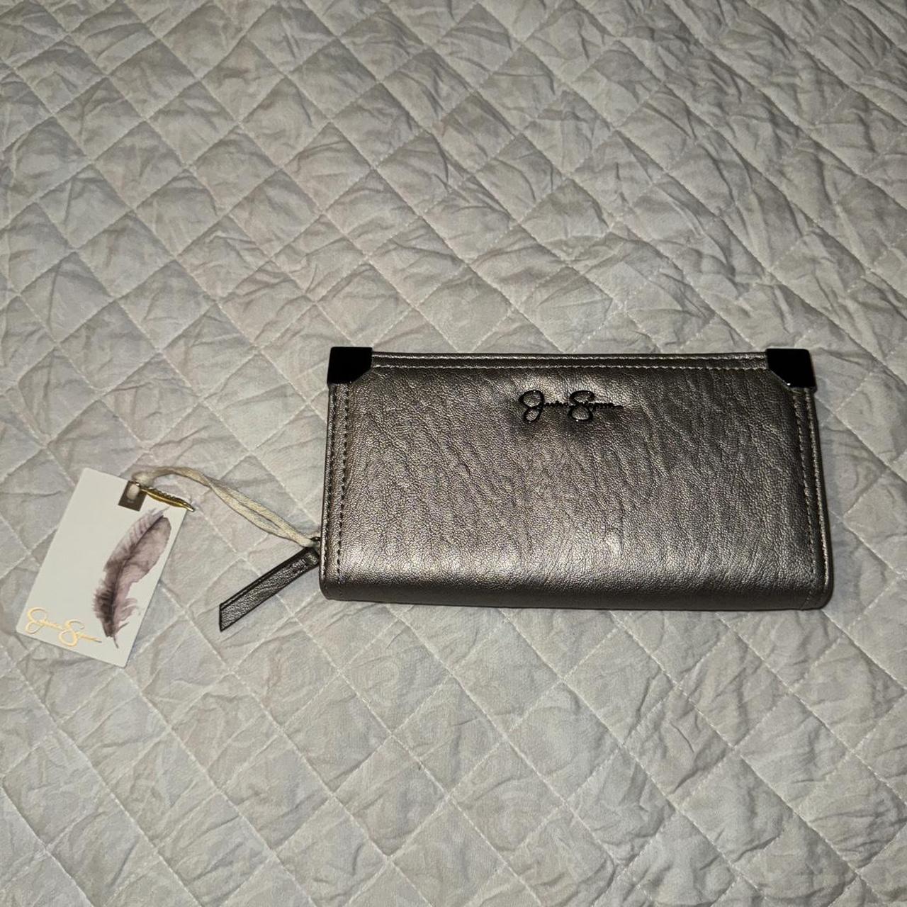 Jessica Simpson Wallet Sliver Metallic Exterior... - Depop
