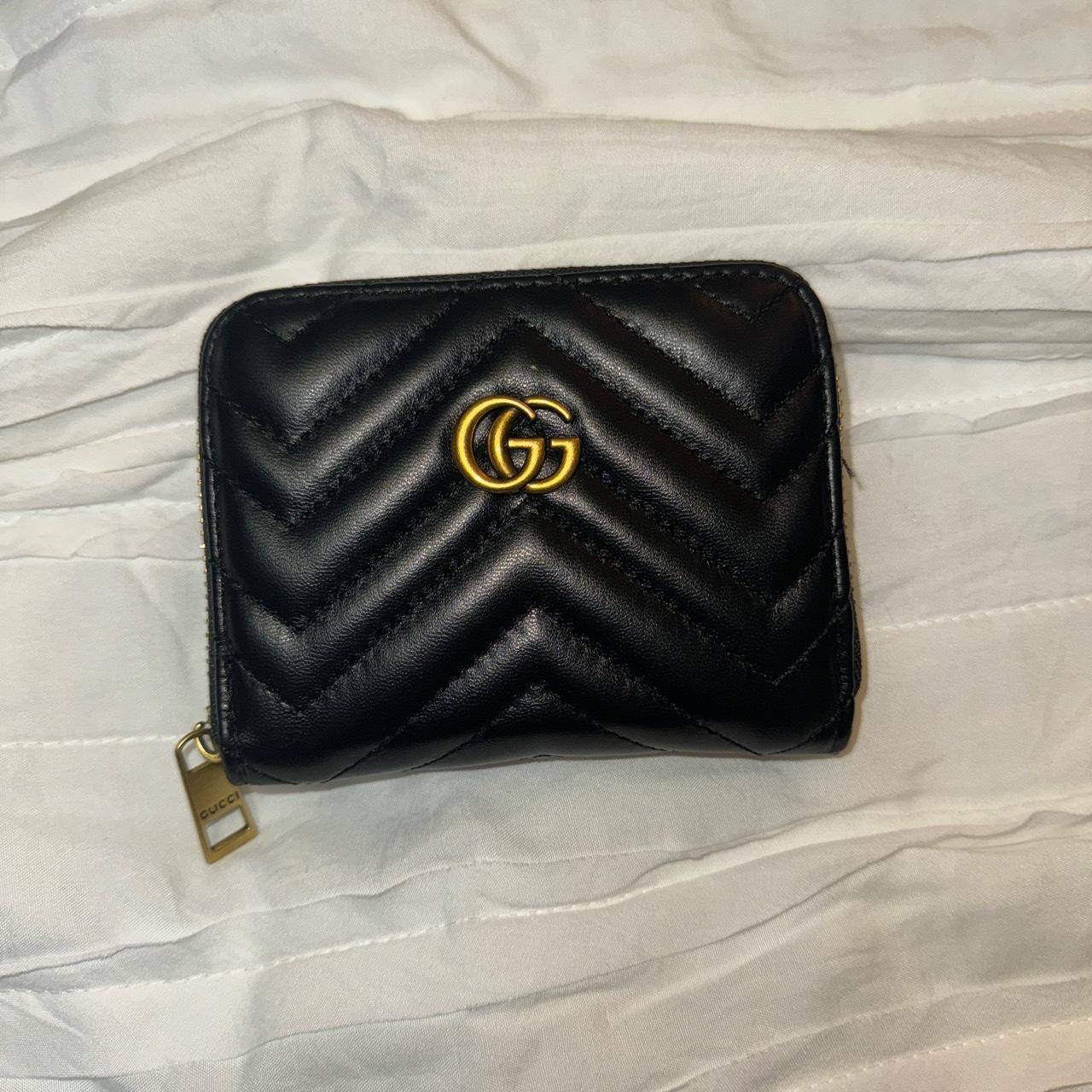REPLICA Gucci Wallet Black with Gold hardware NOT... - Depop