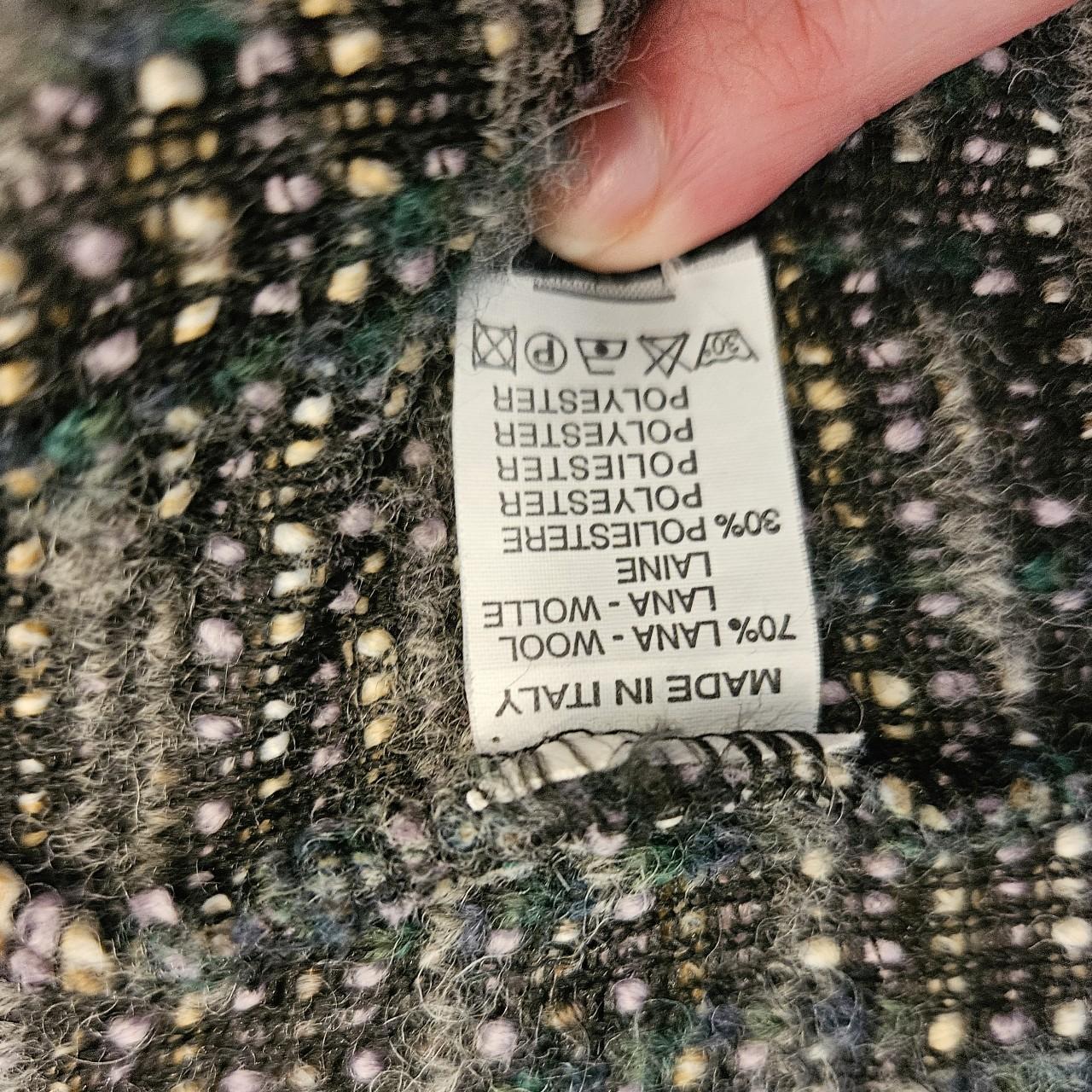 LUMA Italian Chic Tweed Button-Up Wool Blend... | Depop