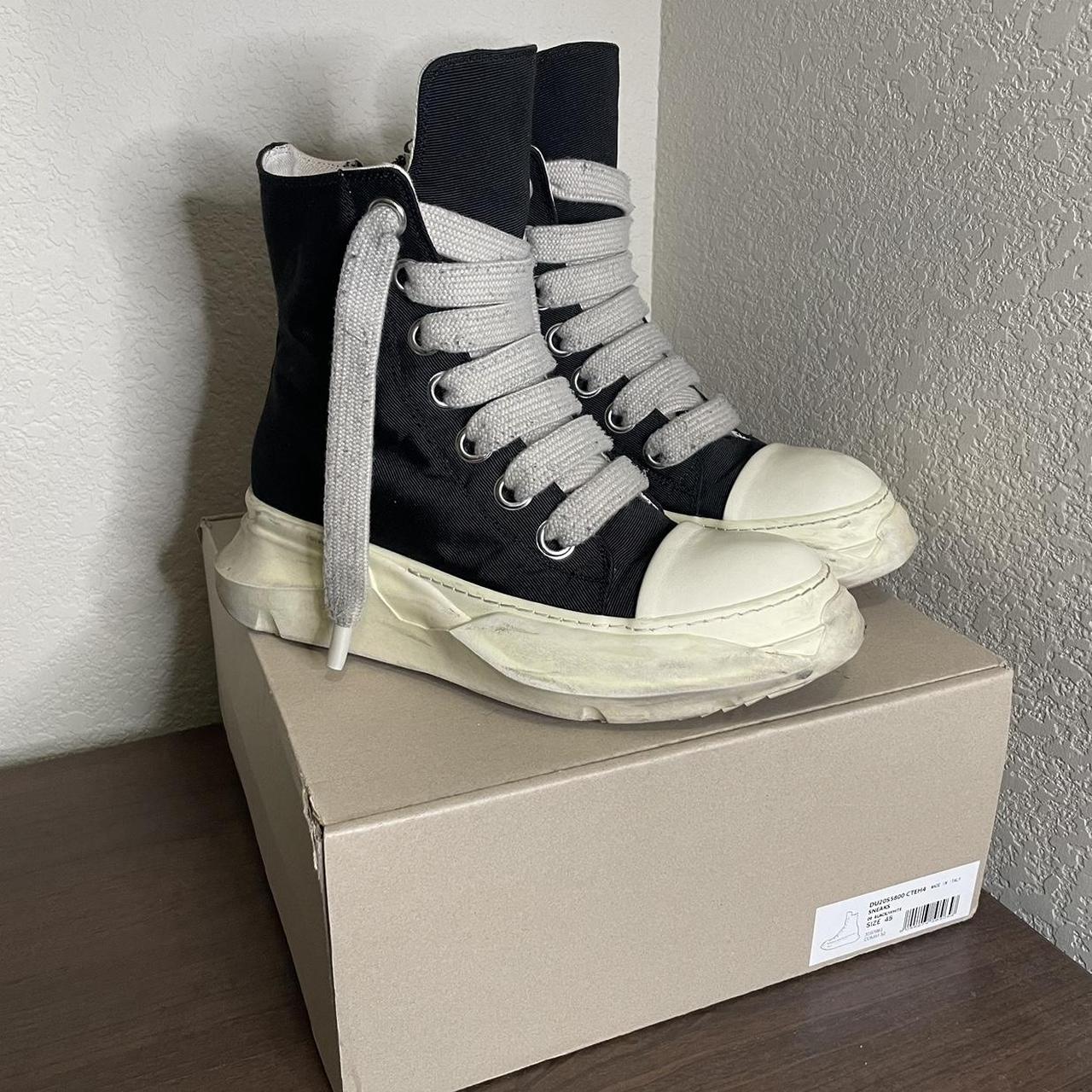 Rick Owens DRKSDHW Jumbo Lace Abstract Ramones Size... - Depop