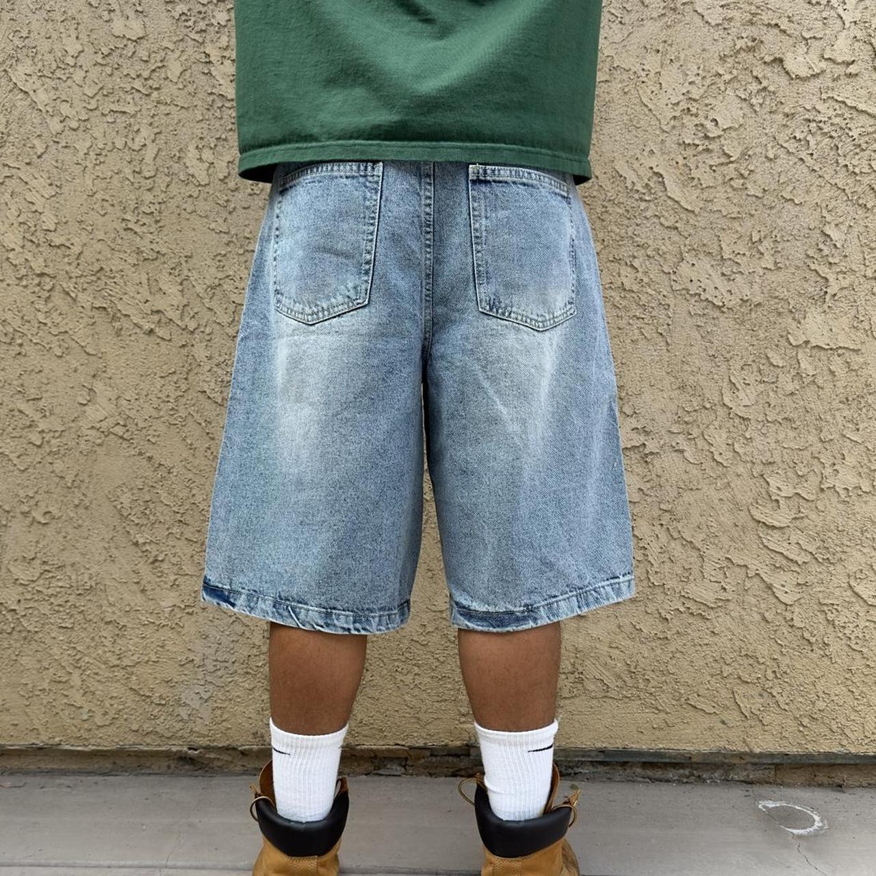 Baggy blue Jorts 32 waist - 25 inches top to bottom... - Depop
