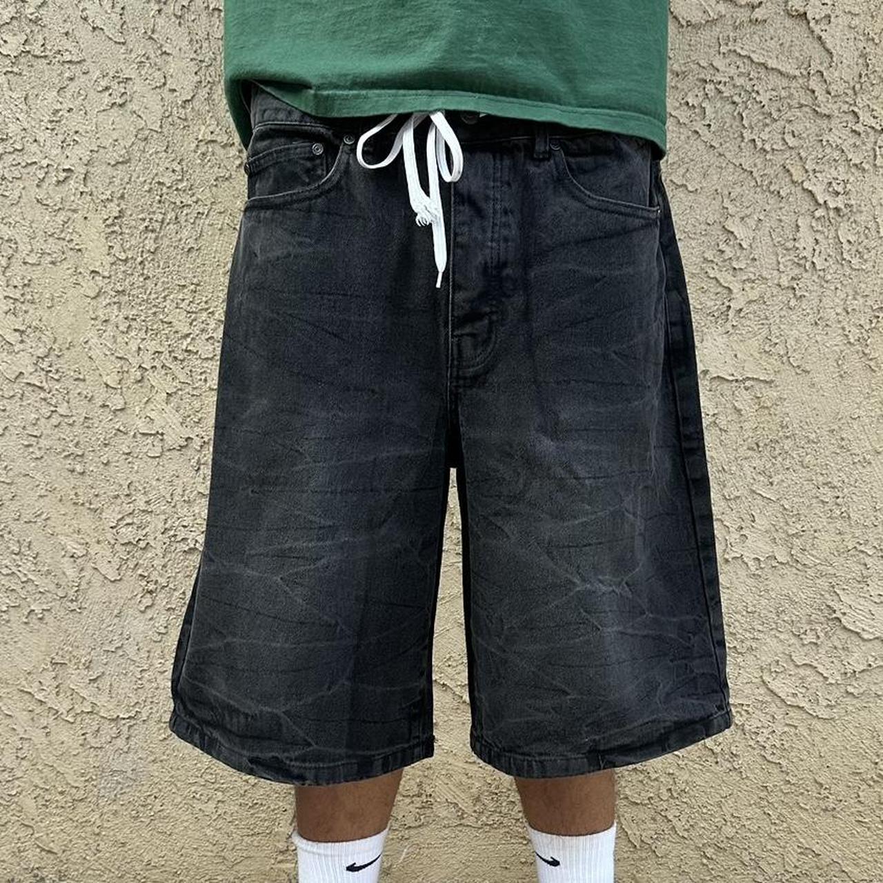 Baggy black Jorts 32 waist - 25 inches top to bottom... - Depop