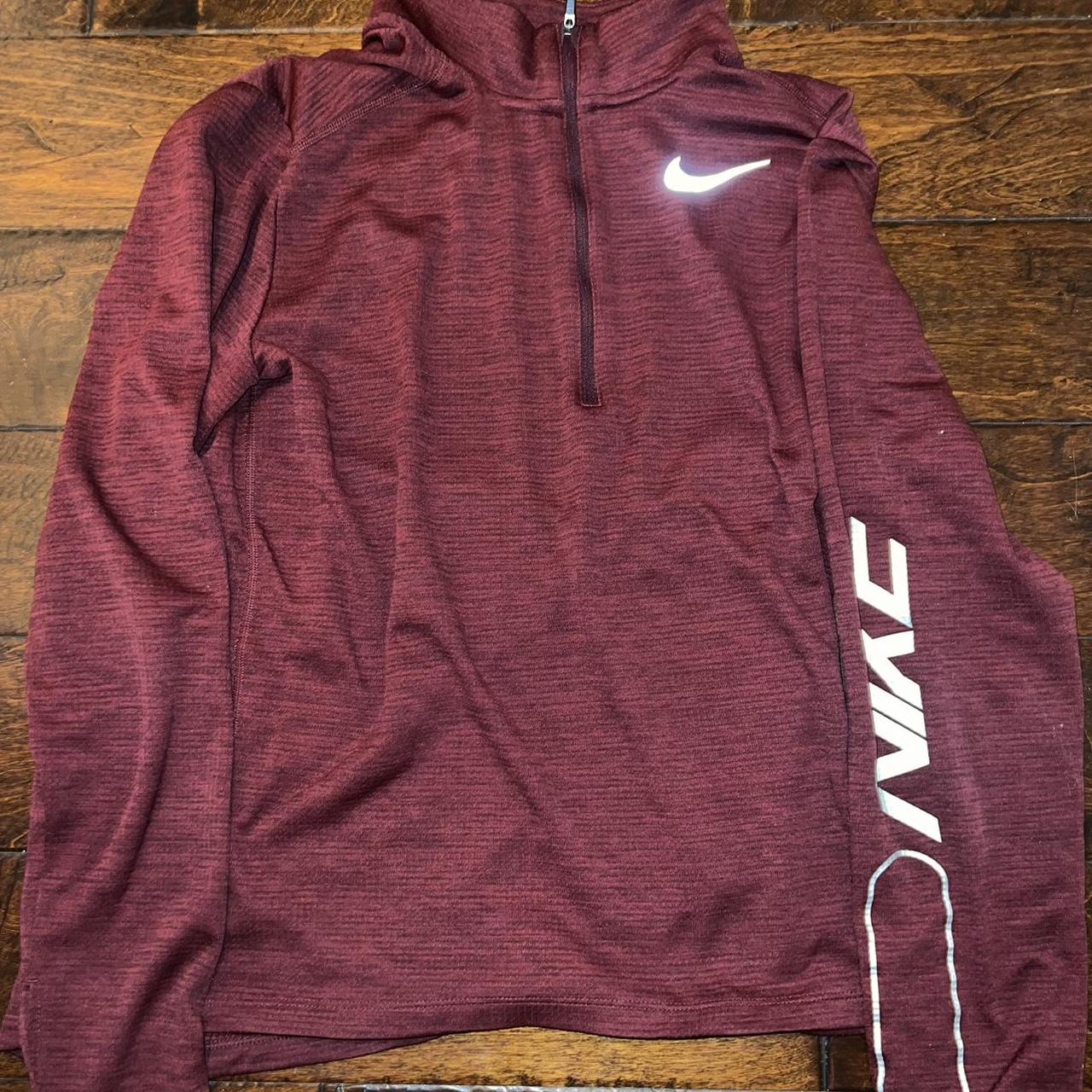 Nike dri fit maroon pullover - Men's medium -no... - Depop