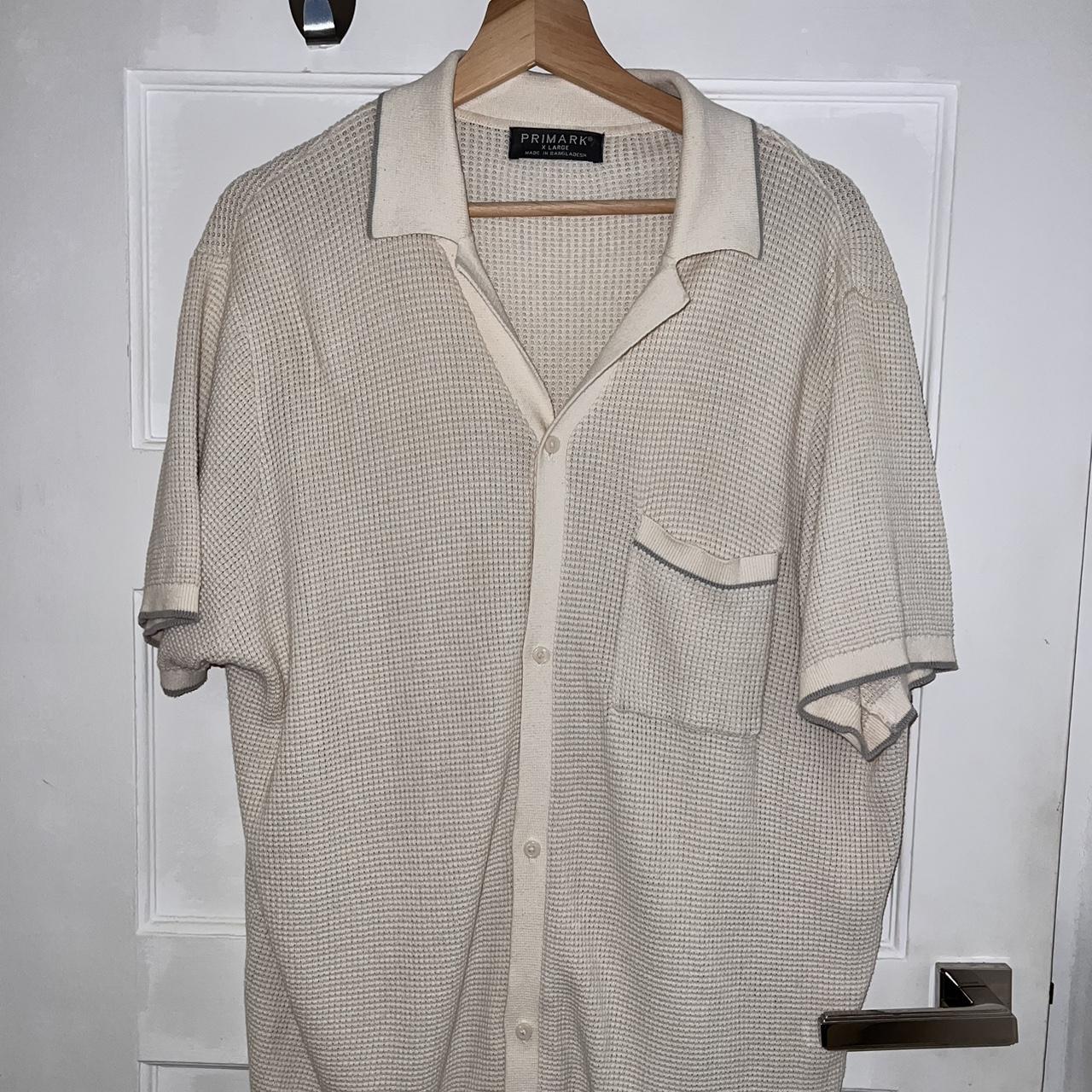 Primark relaxed short sleeve knitted shirt in XL,... - Depop