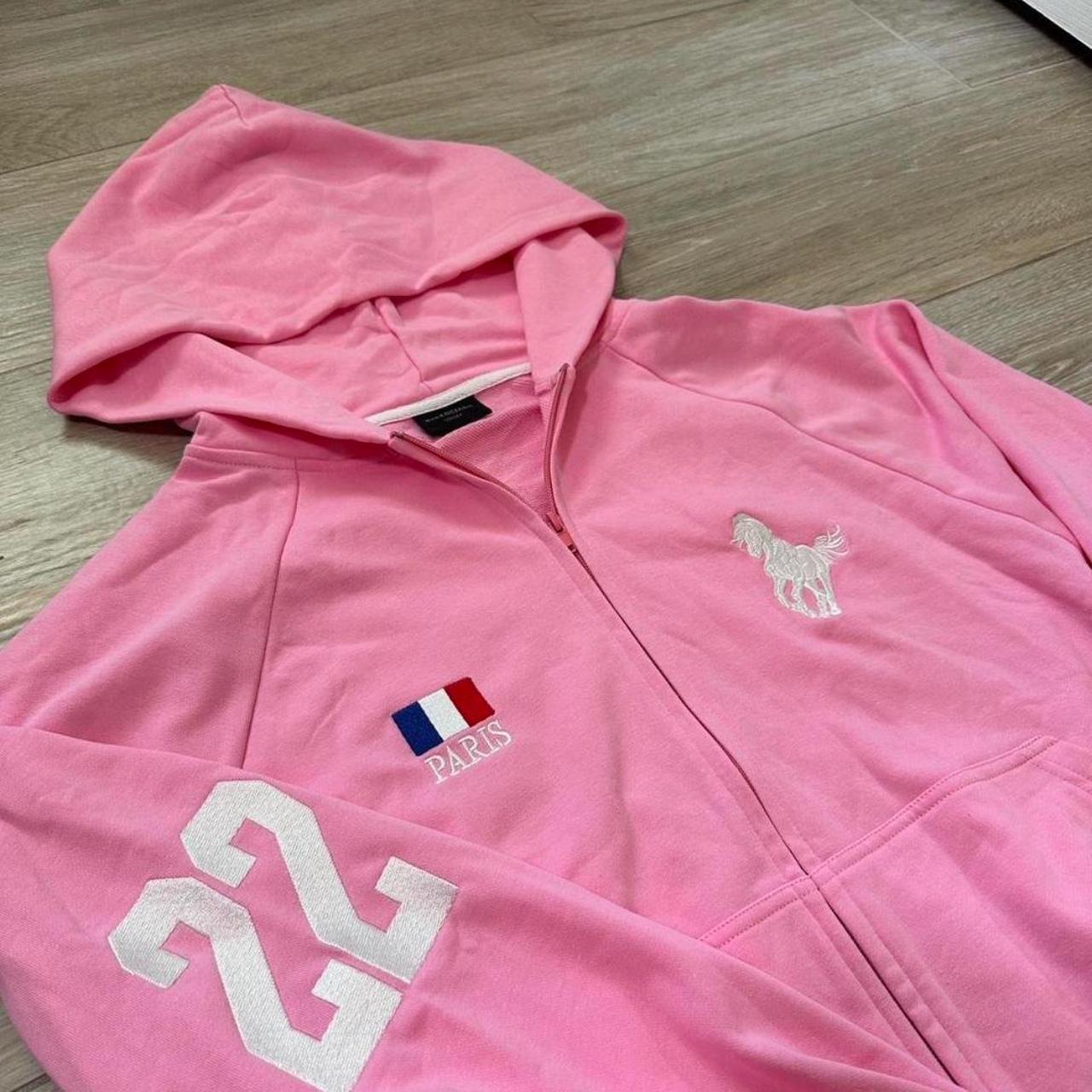 Balenciaga Pink Polo Ralph Lauren zip-up... | Depop
