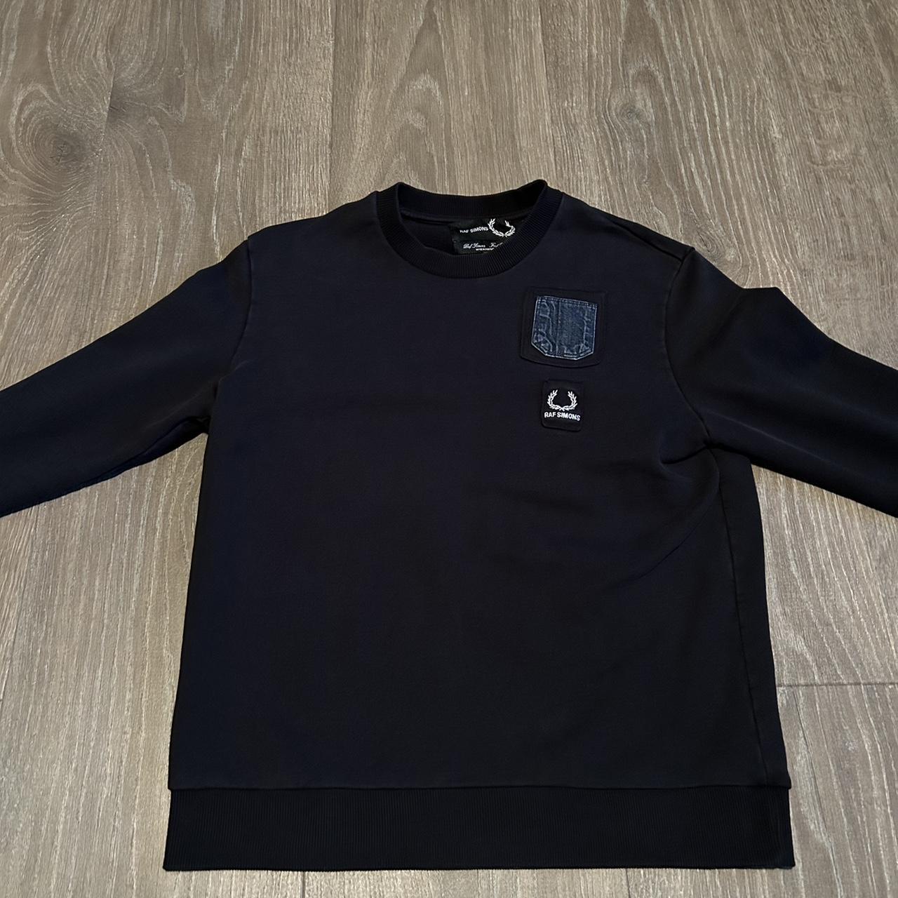 fred perry x raf simons collab crewneck. size small.... - Depop