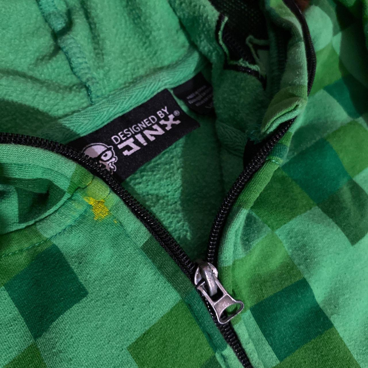 (REPOP) Scene Minecraft creeper zip up hoodie I like... - Depop